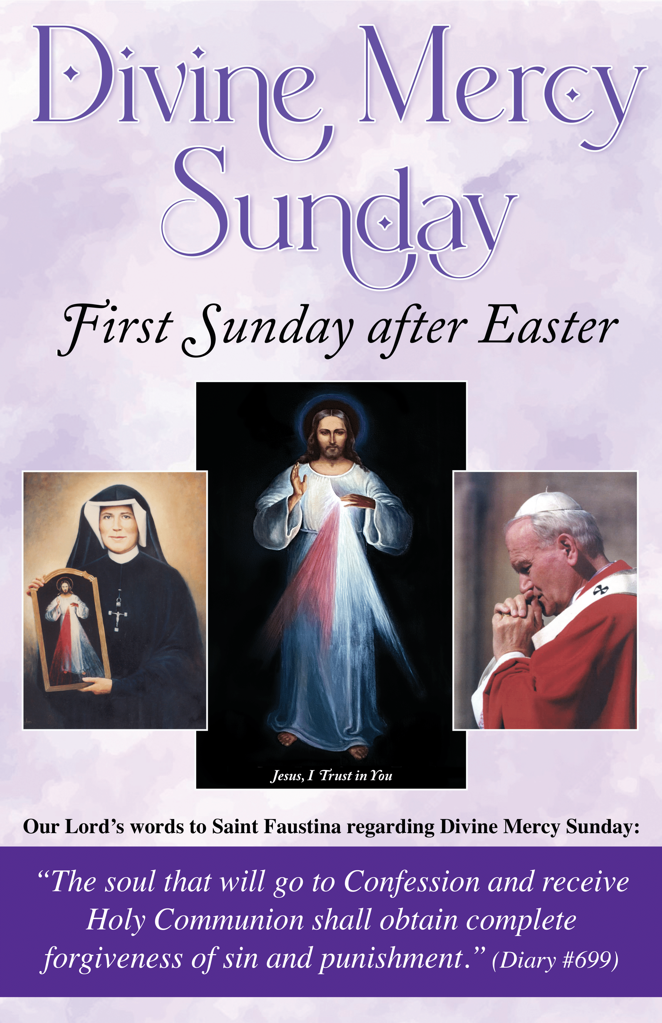 17x11 Divine Mercy Sunday Posters - box of 4 (download print file for ...