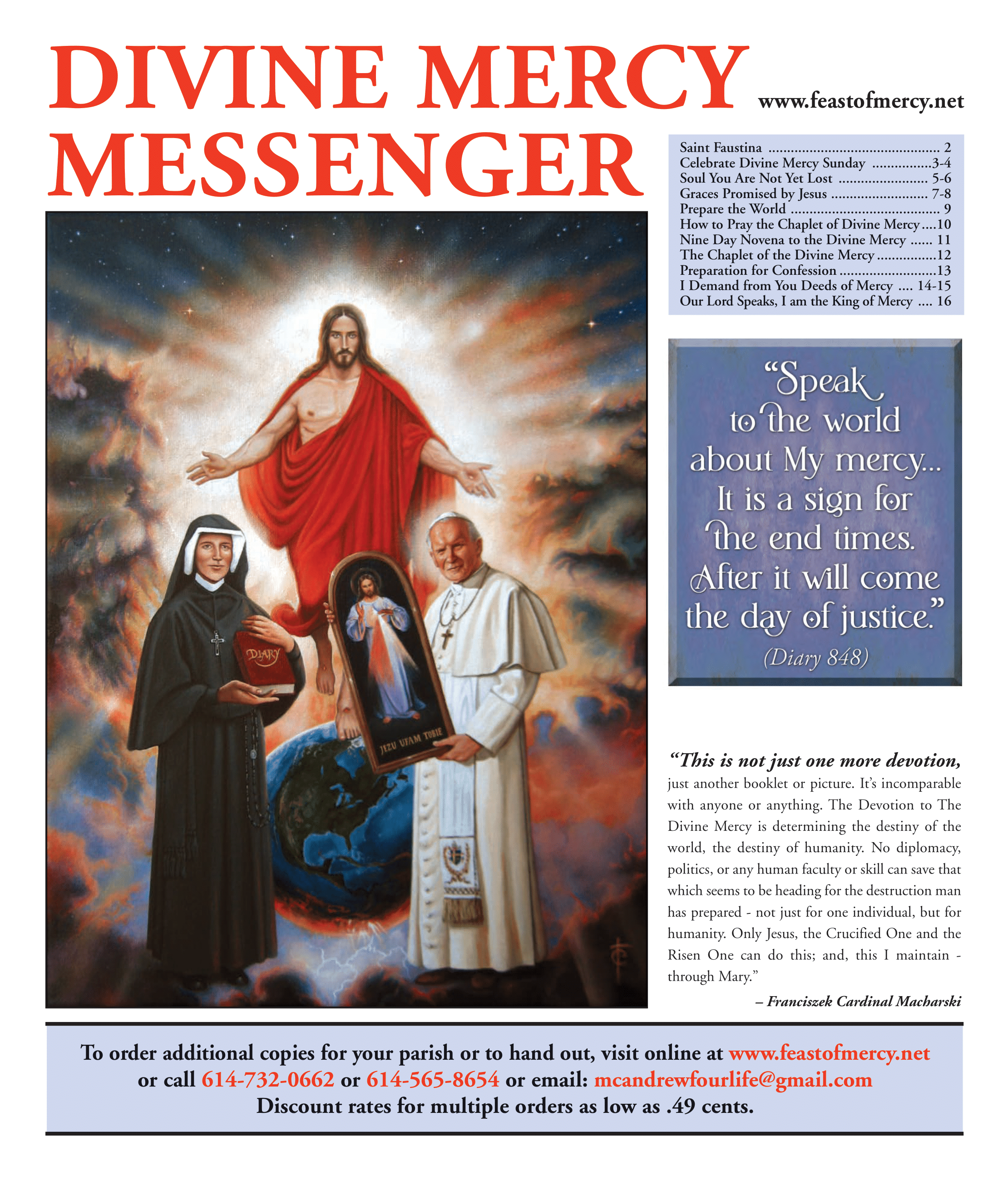 2026 Divine Mercy Messenger - 16 Page Full Color Paper – Laity for Mercy